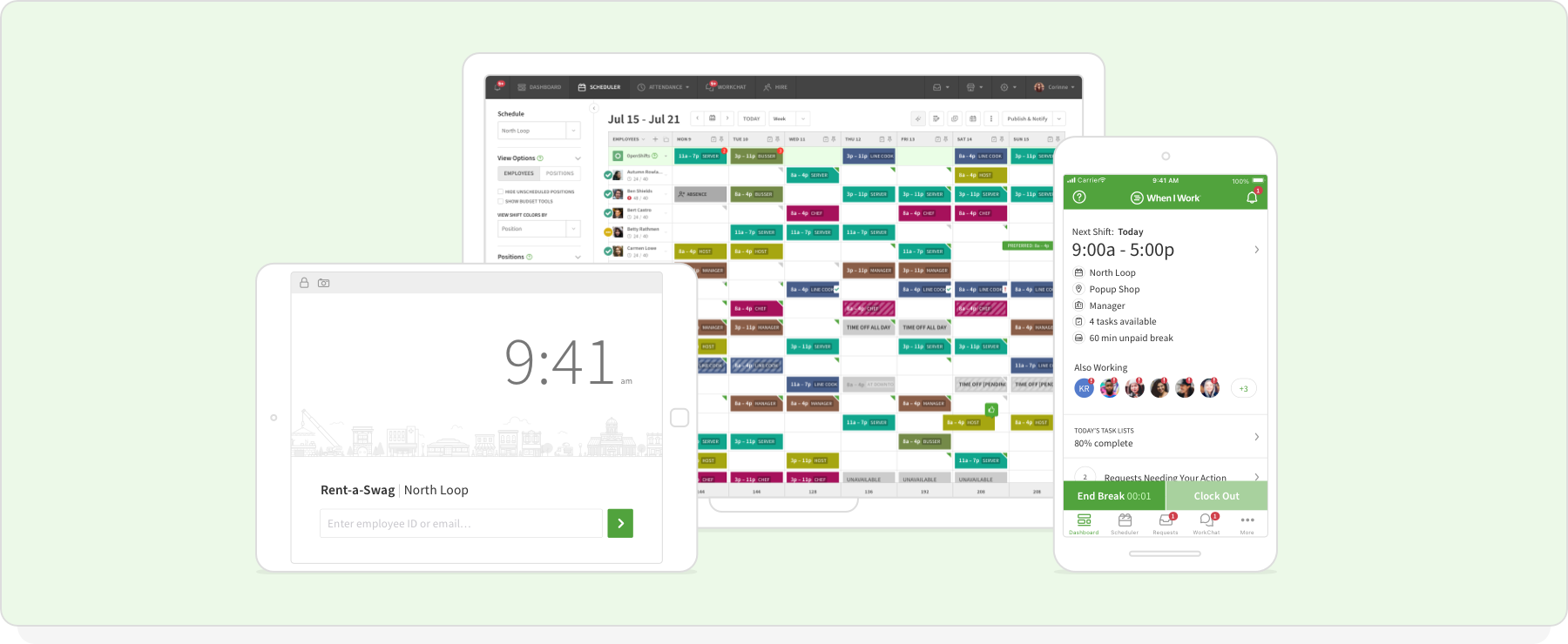 FREE Monthly Employee Schedule Template | When I Work