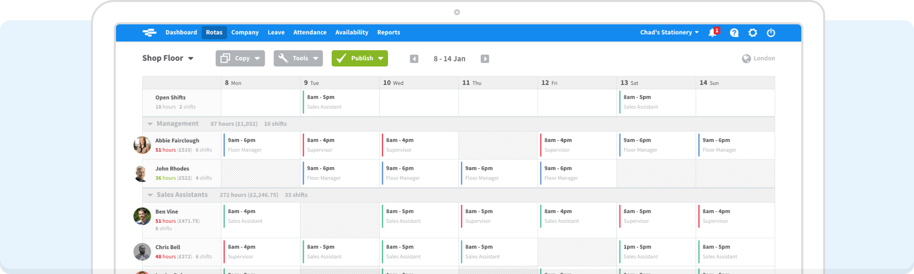 5 Retail Rota Management App Options to Consider | When I Work